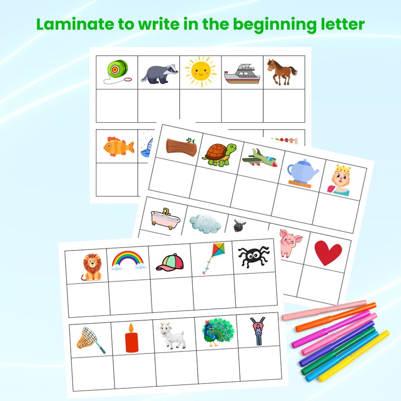 Beginning Sounds Letter Match Phonics Worksheets, Letter Sounds ...