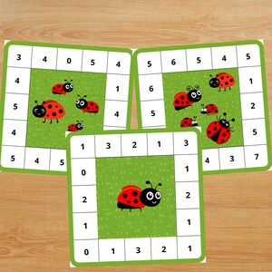 Ladybug Count and Match Clip Cards | Number Matching 1-10 | Preschool ...