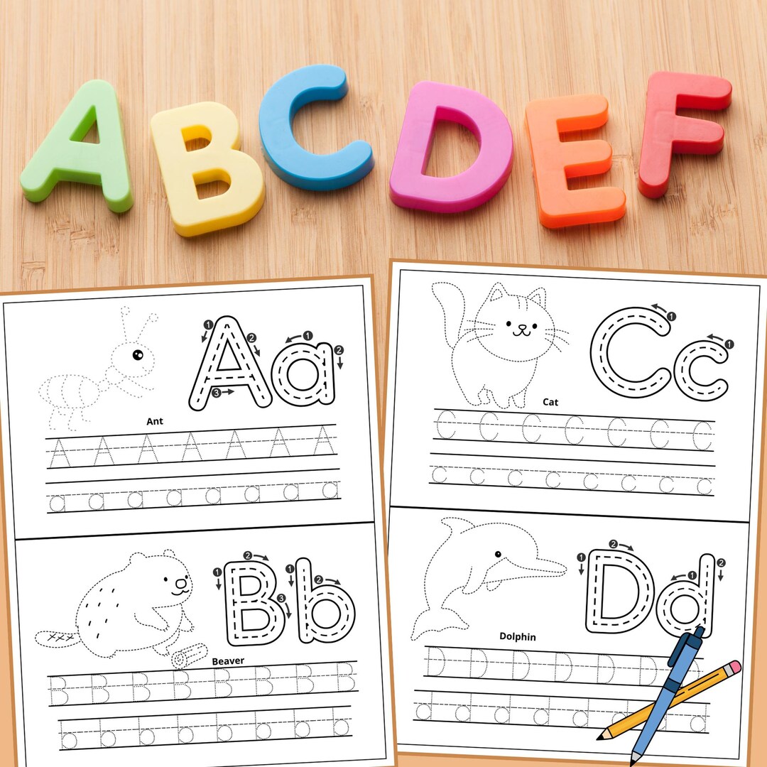 ABC Handwriting Practice Sheets | Upper & Lowercase Alphabet Tracing ...