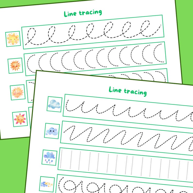 Preschool Spring Line Tracing Worksheets | Printable Handwriting ...