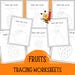 Fruits Pencil Control Worksheets | Tracing Printable Sheets for ...