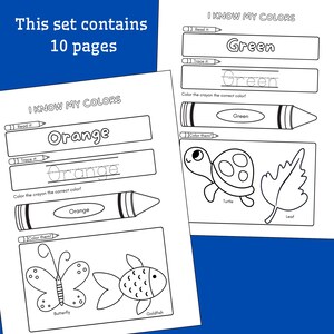 Color Learning Worksheets | Printable Tracing & Coloring Pages PDF for ...