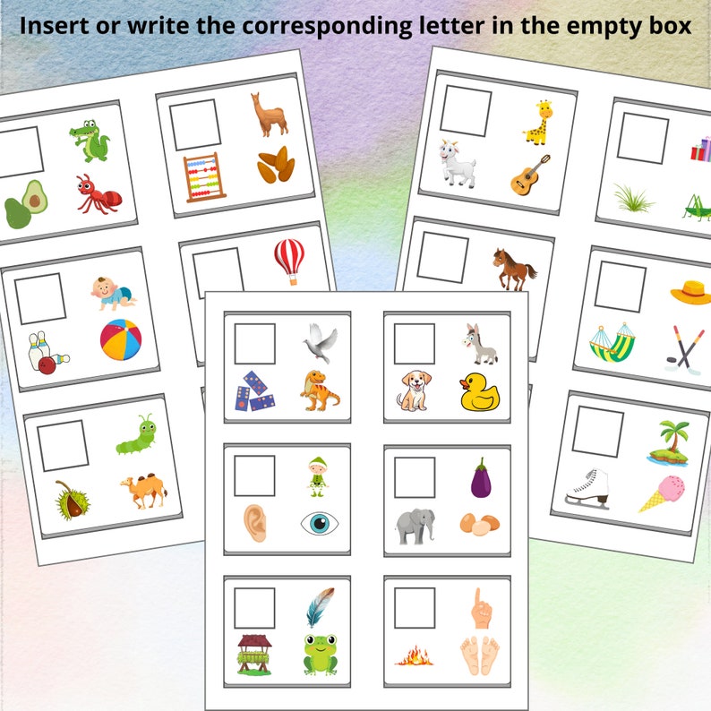 Kindergarten Phonics Printable Activity, Preschool Letter Sounds ...
