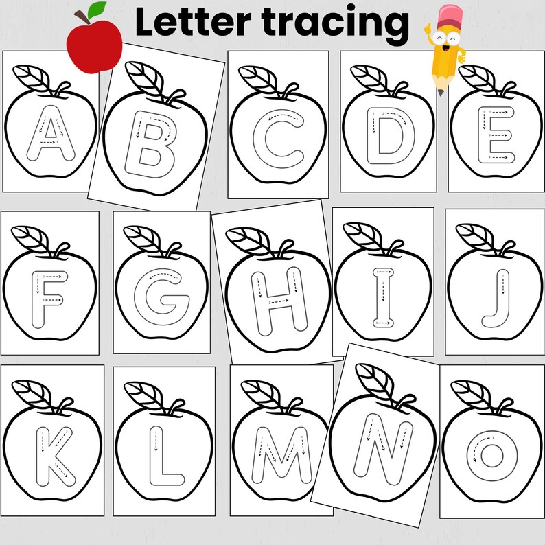 Printable Uppercase Alphabet Tracing Worksheets, Preschool-kindergarten ...