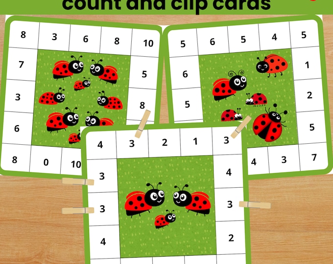 Ladybug Matching Activities, Preschool Math, Toddler Busy Book ...