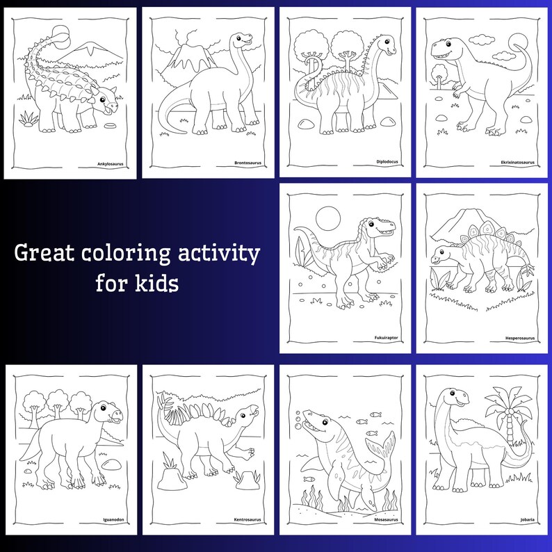 Dino Coloring Sheets | Cute Dinosaur Printable Pages for Kids | A-Z ...