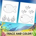Pre-writing Line Tracing, Under the Sea Themed, Trace Practice, Fine ...