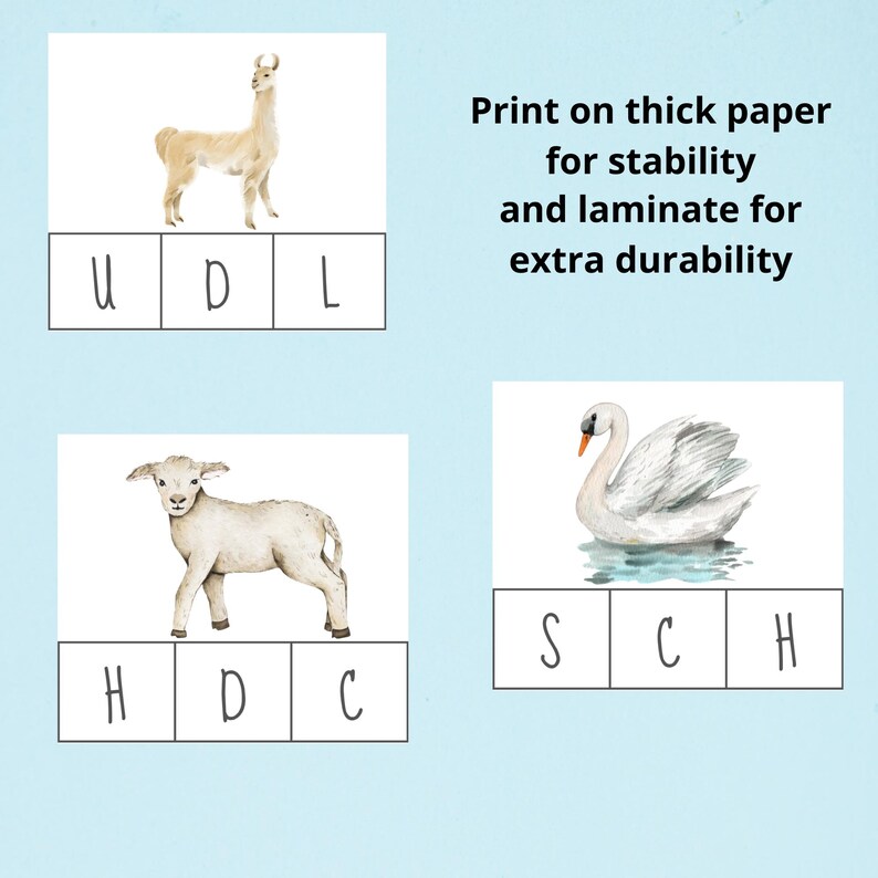 Spanish Phonics Clip Cards | Printable Farm Animal Beginning Sound ...