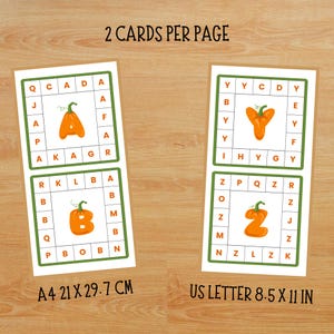 Pumpkin Alphabet Clip Cards: Uppercase Letter Matching for Preschool - Etsy