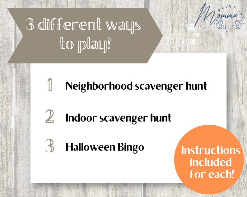 Halloween Scavenger Hunt Printable | Halloween Bingo Cards Digital ...