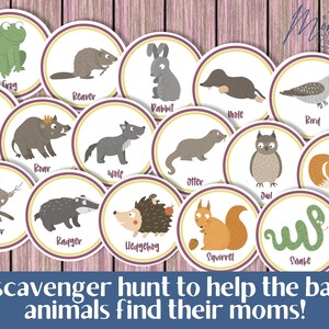 Scavenger Hunt for Mother and Baby Animals Printable | Mother's Day ...