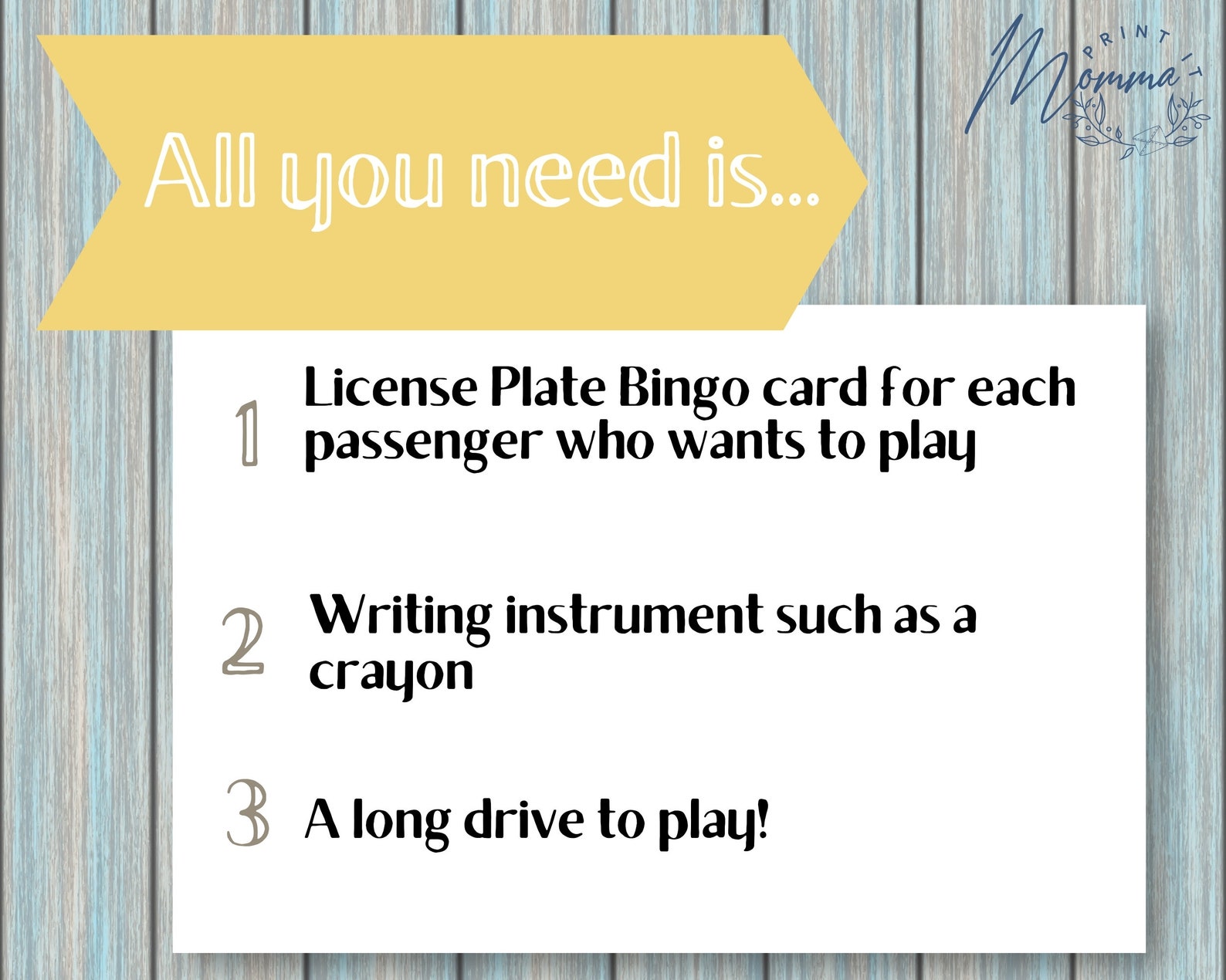 License Plate Bingo Car Game Printable Bingo Travel Activity Digital ...