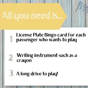 License Plate Bingo Car Game Printable | Bingo Travel Activity Digital ...