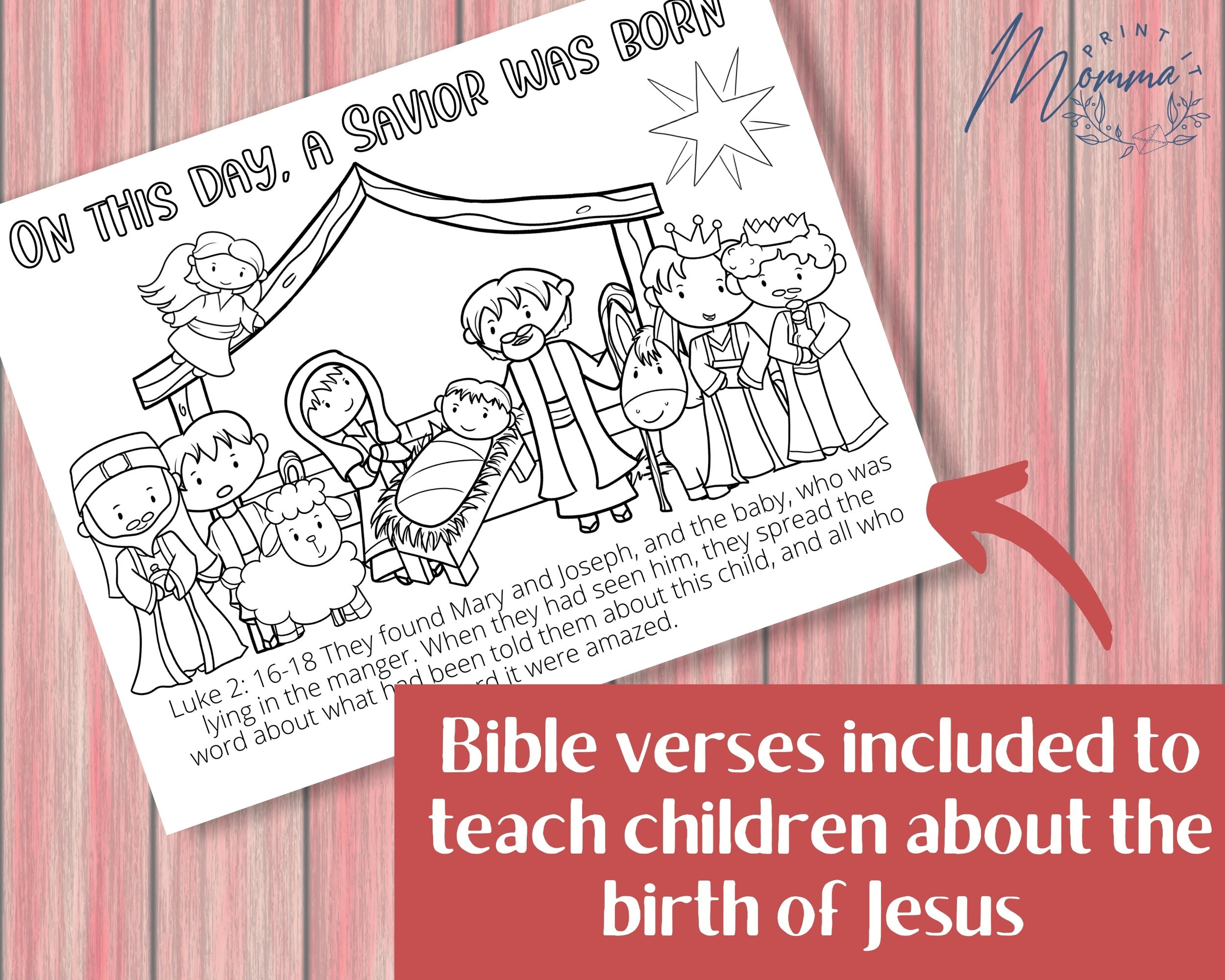 Nativity Coloring Activity Pages Printable | Christmas Nativity ...