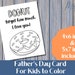 Father's Day Coloring Card Printable | Kids Coloring DIY Card Digital ...