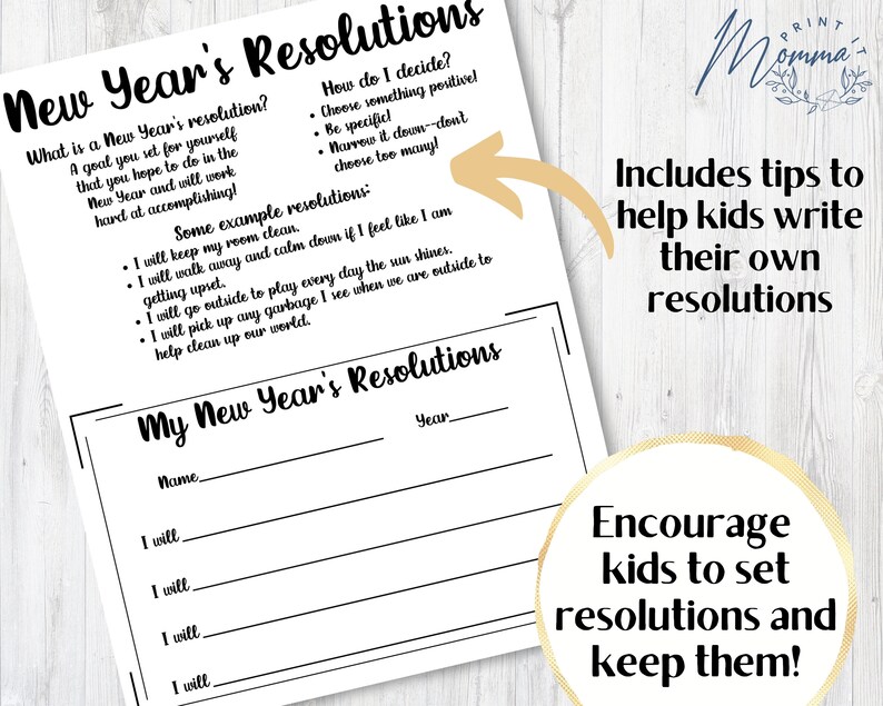 New Year's Kids Activity Pages Printable My Year in Review Kids Digital ...
