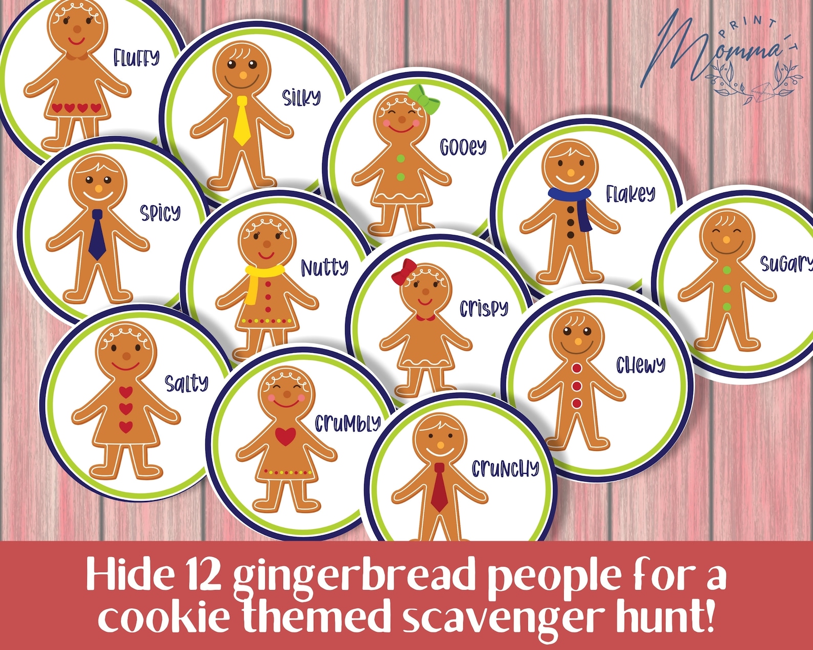 Catch the Gingerbread Man Game Printable | Cookie Scavenger Hunt ...