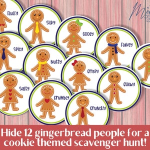 Catch the Gingerbread Man Game Printable | Cookie Scavenger Hunt ...