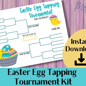 Easter Egg Tapping Tournament Kit Printable Easter Family Egg Activity ...