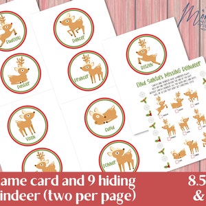 Find Santa's Missing Reindeer Game Printable | Reindeer Scavenger Hunt ...