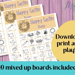 Easter Kids Bingo and Indoor Scavenger Hunt Printable | Easter Activity ...