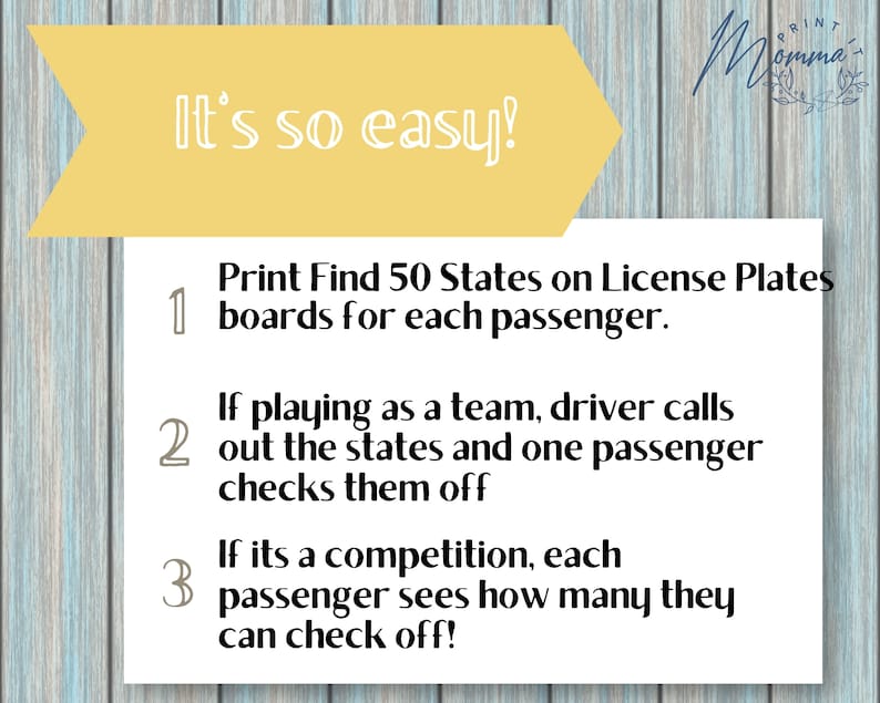 License Plate Car Game Printable | 50 States License Plate Activity ...