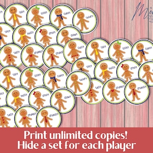 Catch the Gingerbread Man Game Printable | Cookie Scavenger Hunt ...