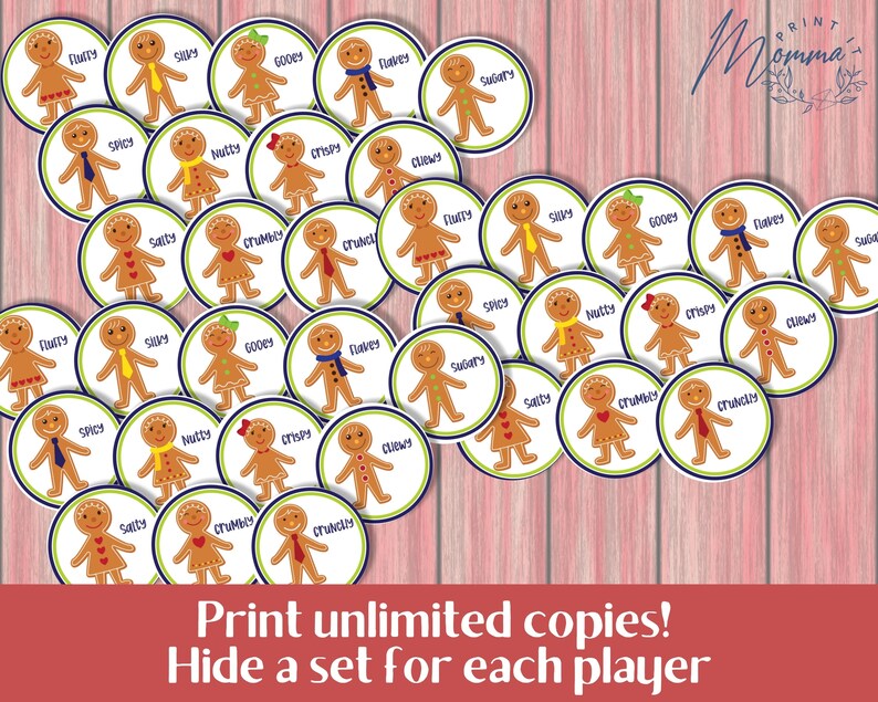 Catch the Gingerbread Man Game Printable | Cookie Scavenger Hunt ...