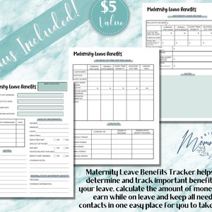 Maternity Leave Planner Printable | Fillable Work Maternity Leave Plan ...