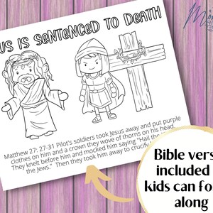 Easter Story Kids Activity Page Printable Holy Week Coloring Pages ...