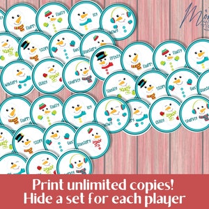 Find Frosty and Friends Game Printable | Snowman Scavenger Hunt Digital ...