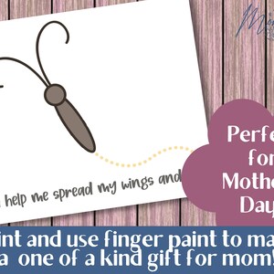 Mother's Day Butterfly Gift From Kids Printable | Handprint Keepsake ...