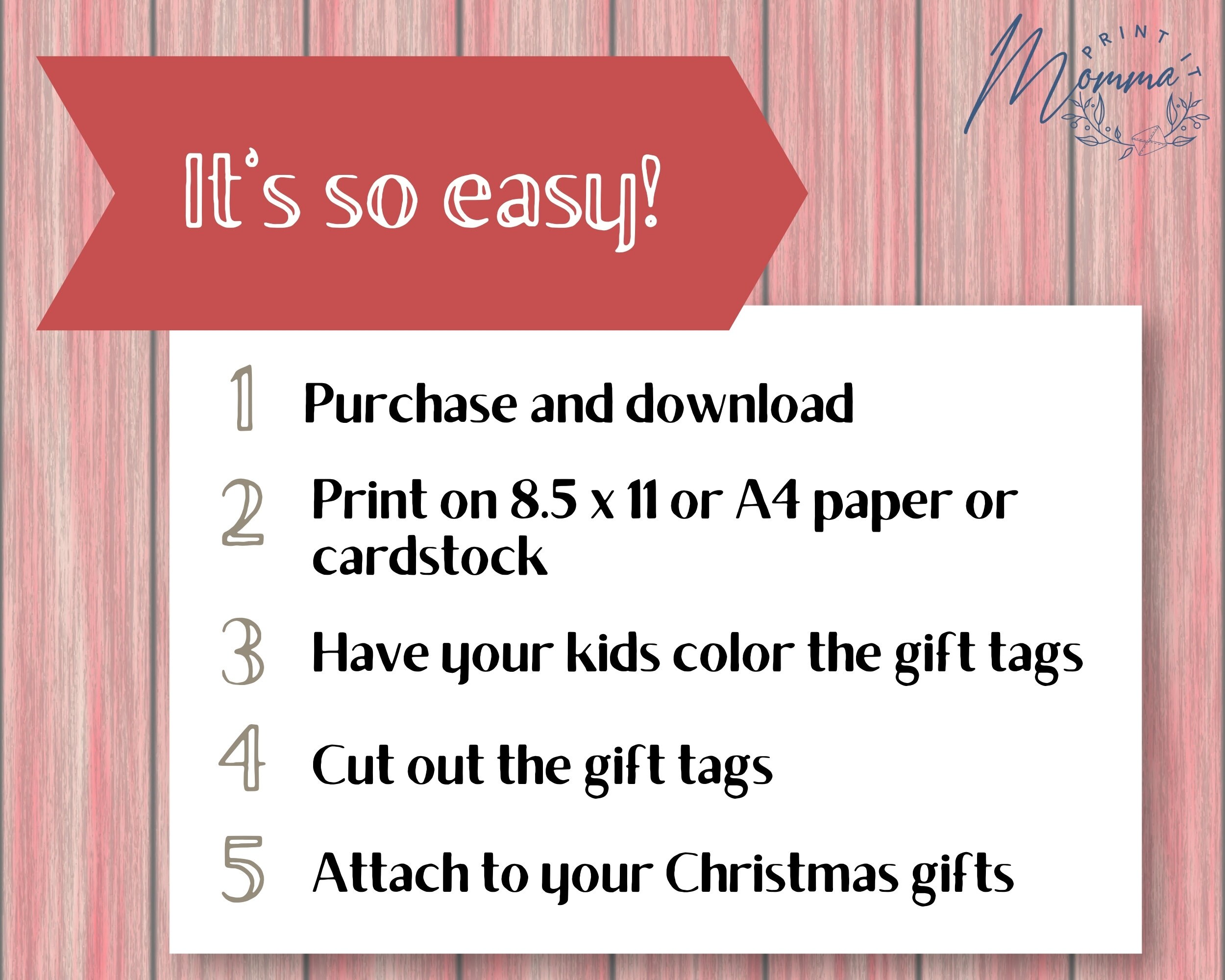 Christmas Coloring Gift Tag Set Printable Gift Tags for Kids - Etsy