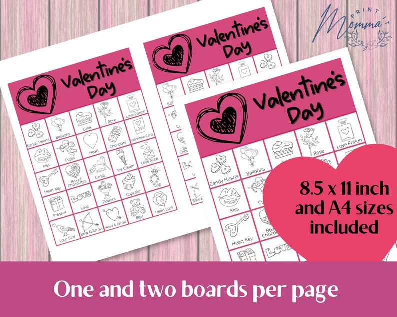 Valentine's Day Bingo Kit Printable | Kid's Valentine's Day Scavenger ...