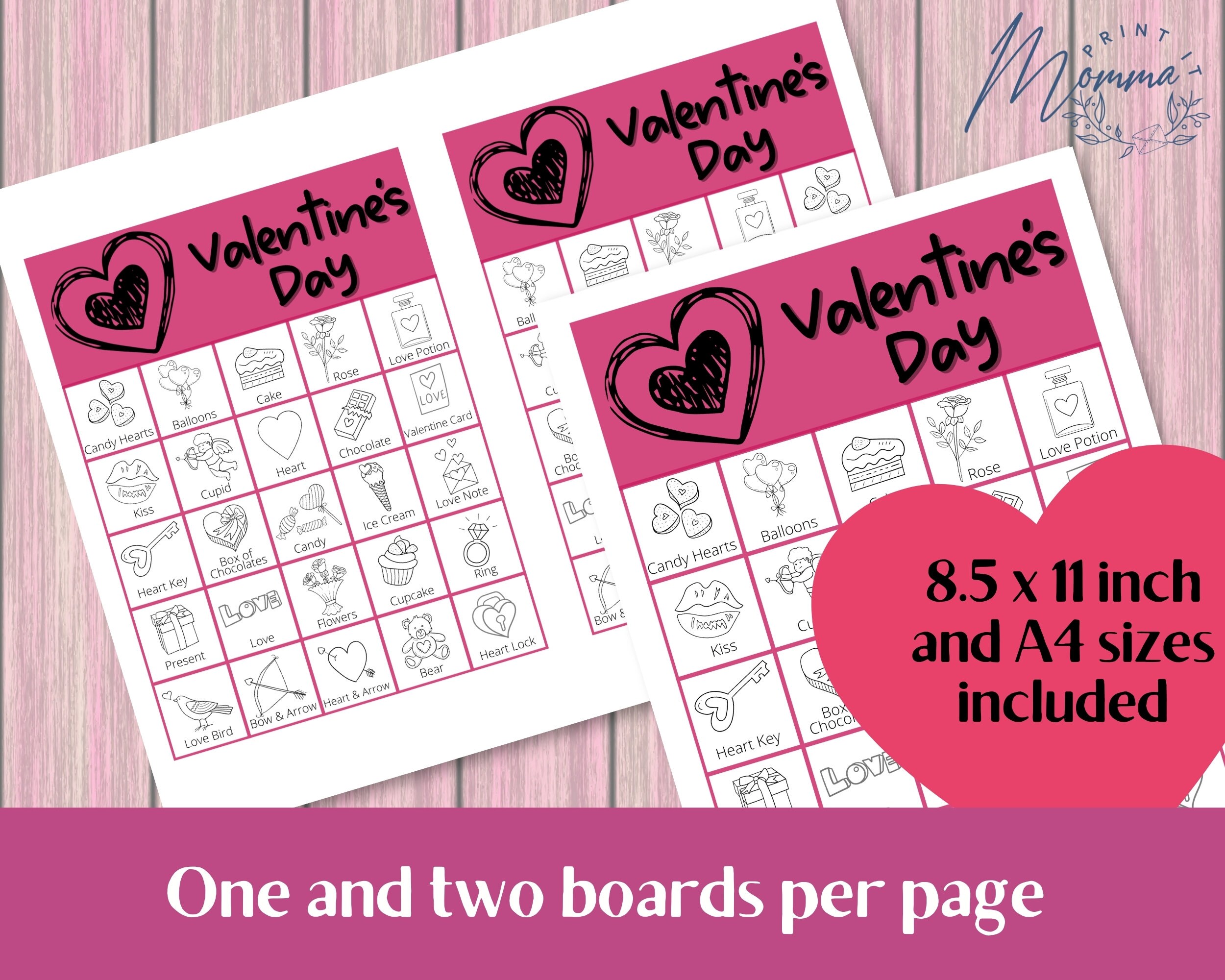 Valentine's Day Bingo Kit Printable Kid's Valentine's Day Scavenger ...