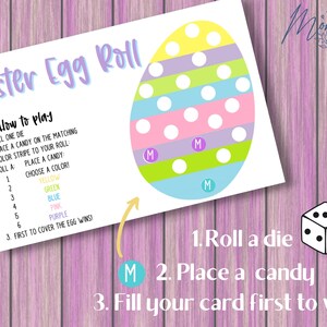 Easter Egg Roll Kids Dice Game Printable | Easter Kids Activity Digital ...