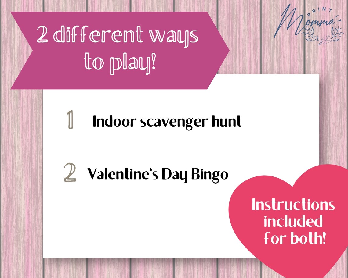 Valentine's Day Bingo Kit Printable Kid's - Etsy