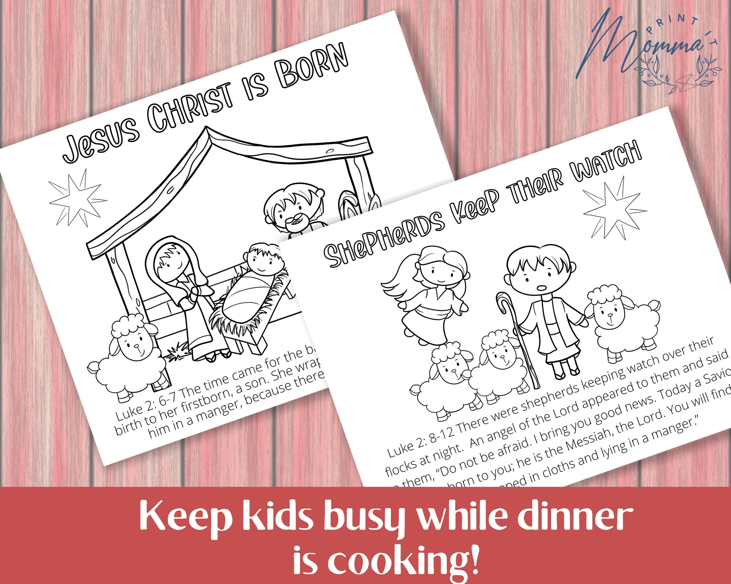 Nativity Coloring Activity Pages Printable Christmas | Etsy