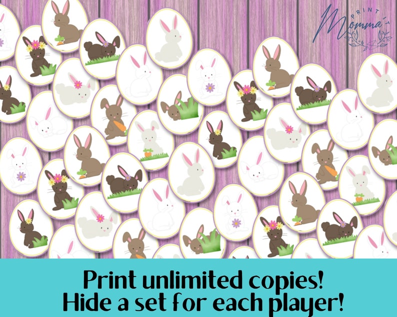 Easter Scavenger Hunt Lost Bunnies on the Bunny Trail Printable Easter ...
