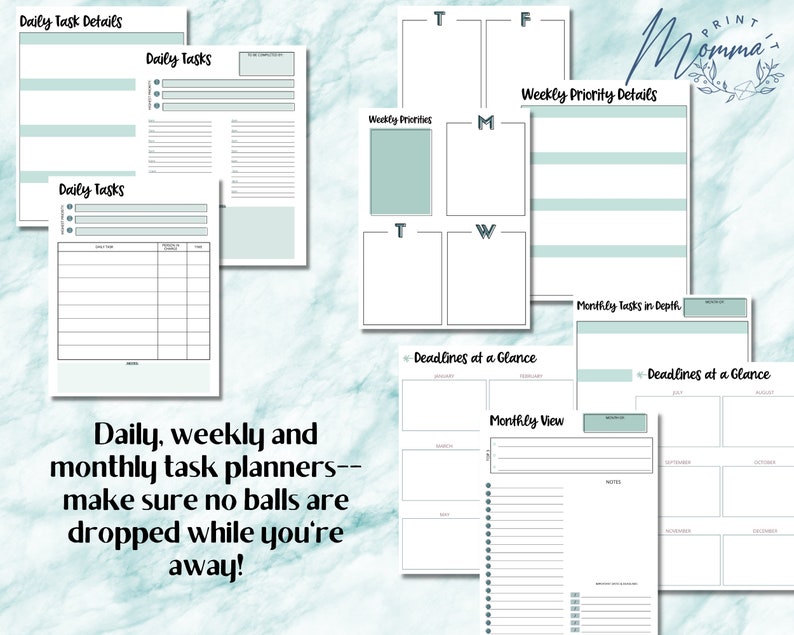 Maternity Leave Planner Printable | Fillable Work Maternity Leave Plan ...