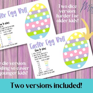 Easter Egg Roll Kids Dice Game Printable | Easter Kids Activity Digital ...