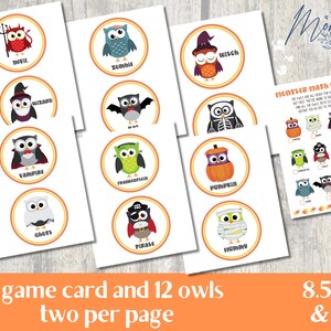 Scavenger Hunt Halloween Owls Printable | Monster Mash Kids Activity ...