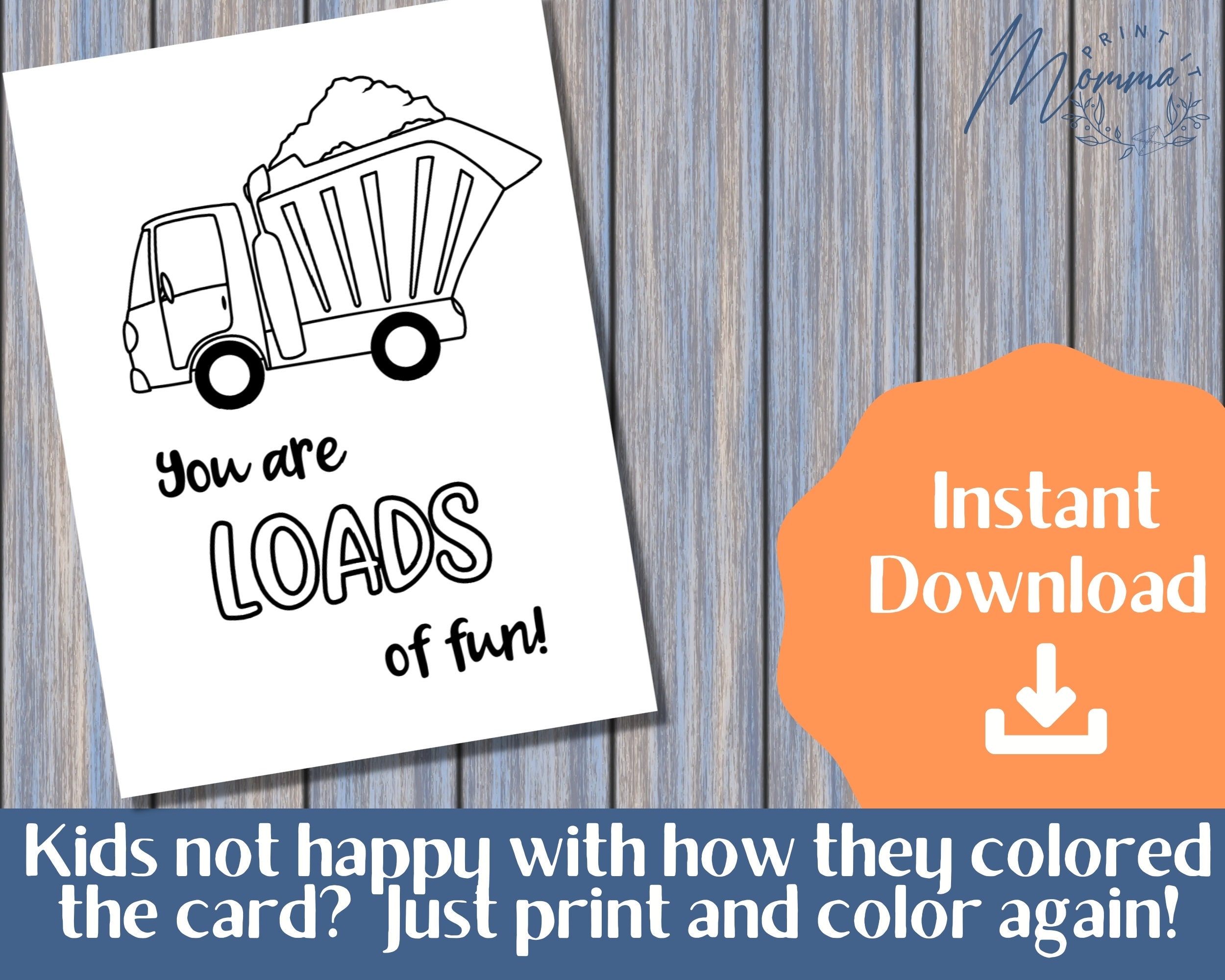 Father's Day Coloring Card Printable Kids Coloring DIY Card Digital ...