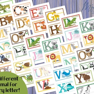Scavenger Hunt Alphabet Safari Printable | Alphabet Hiding Game Digital ...