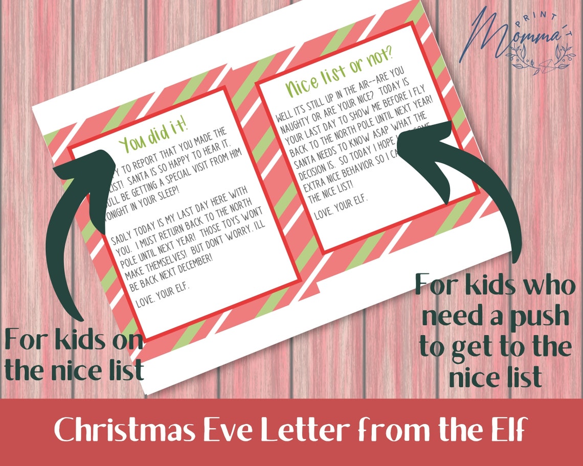 Mischievous Elf Kit Printable Letters From the Elf Digital - Etsy