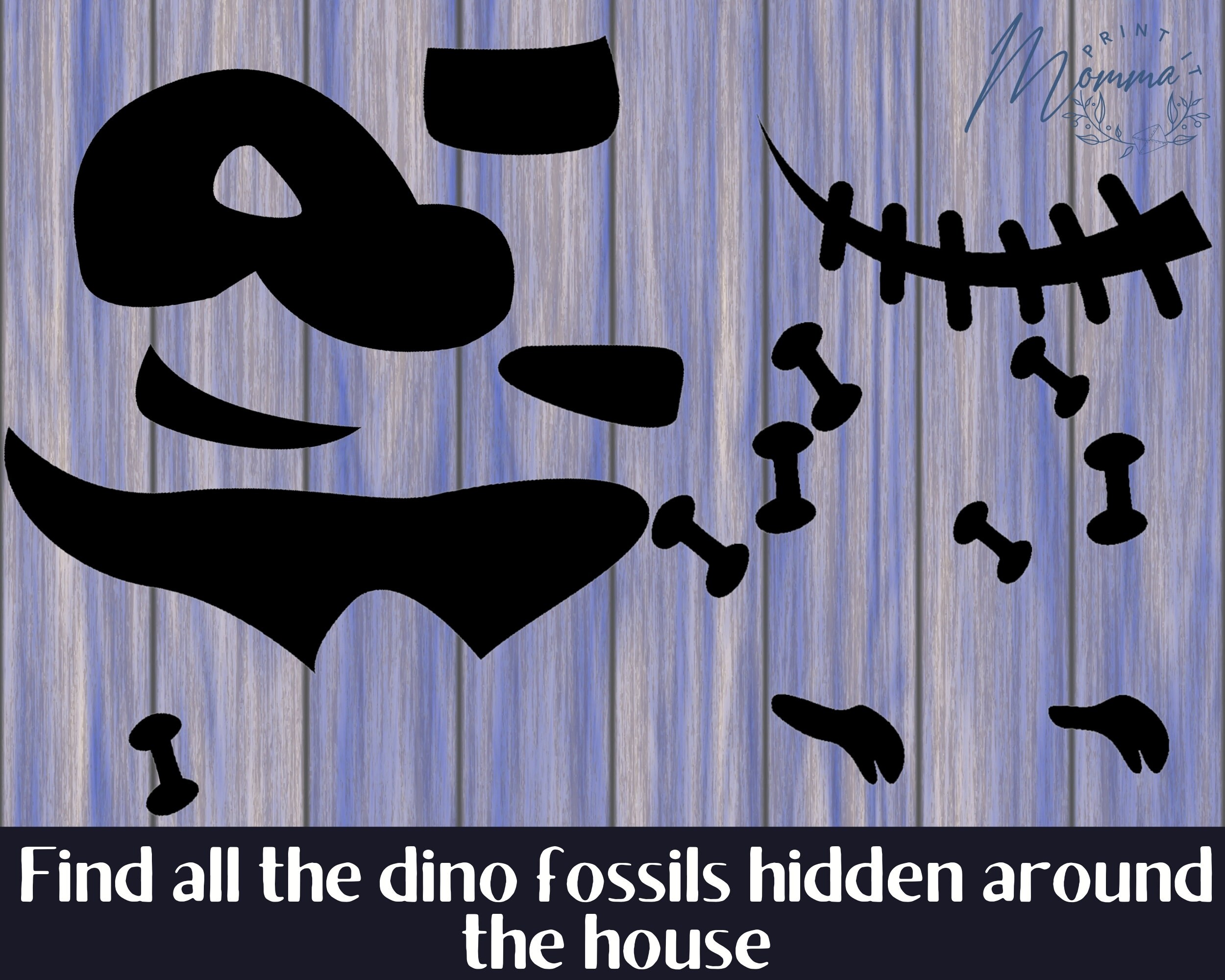 Scavenger Hunt for Dinosaur Fossils Printable Dino Dig Fossil Hunt ...