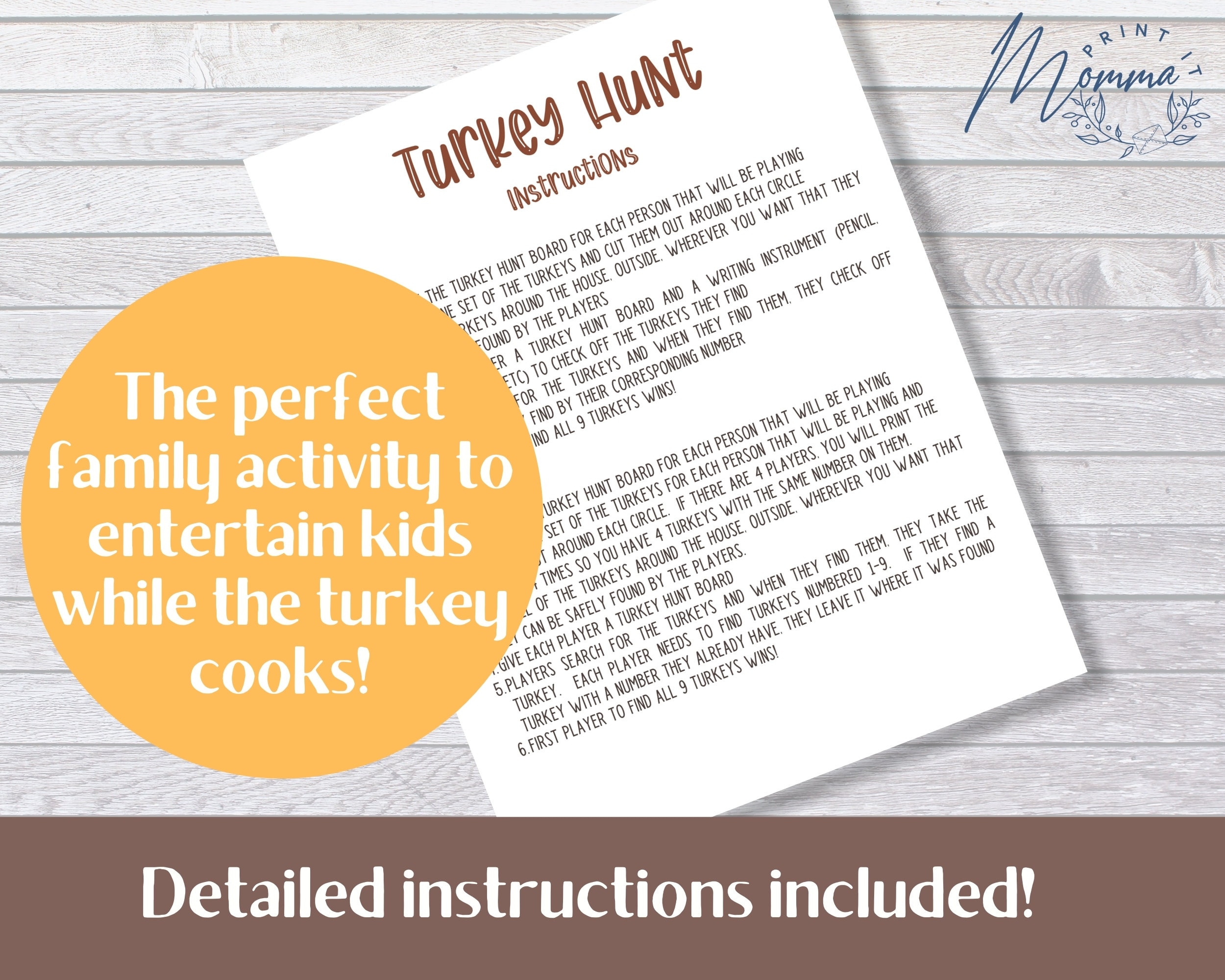 Turkey Hunt Game Printable | Thanksgiving Turkey Scavenger Hunt Digital ...