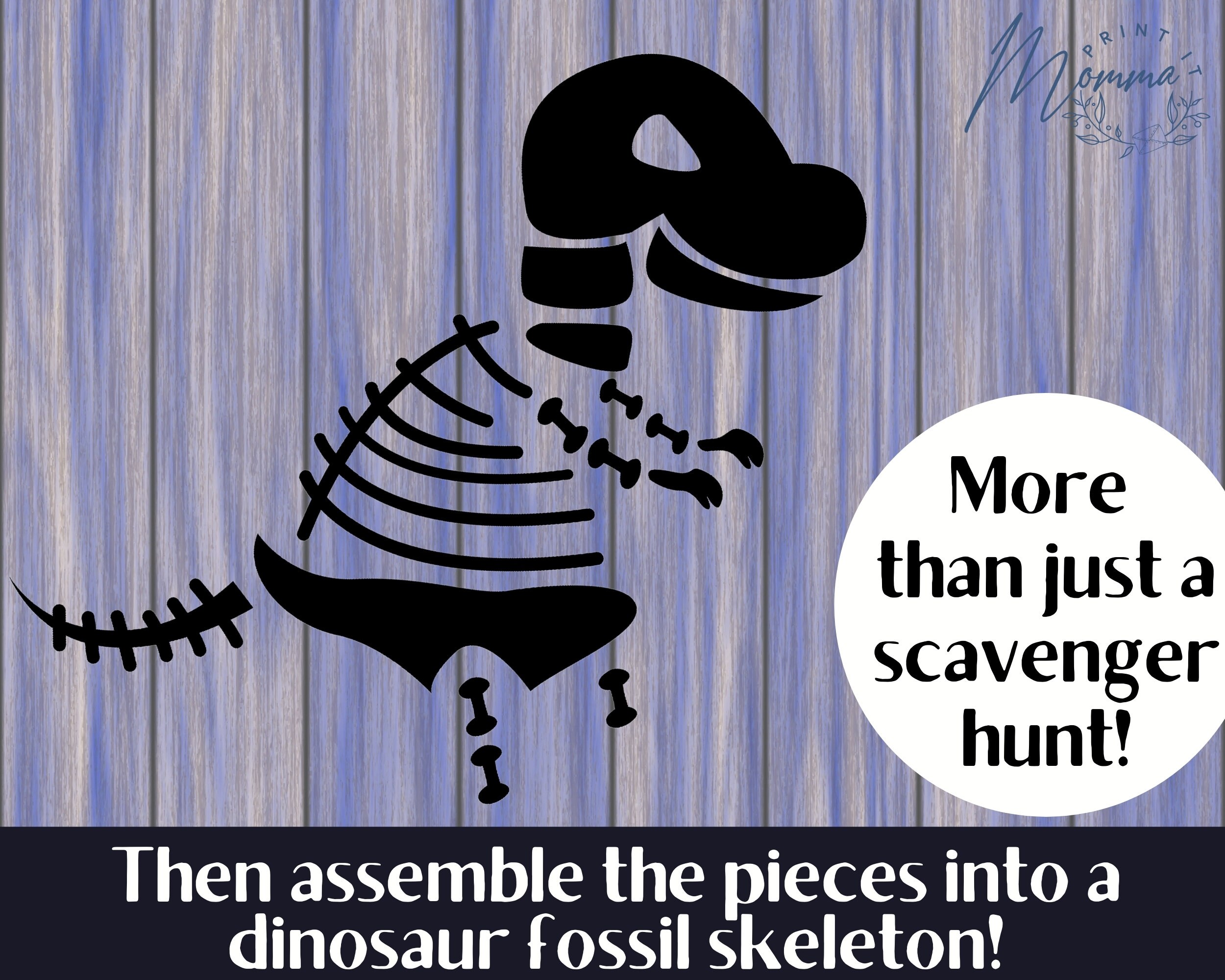 Scavenger Hunt for Dinosaur Fossils Printable Dino Dig Fossil Hunt ...