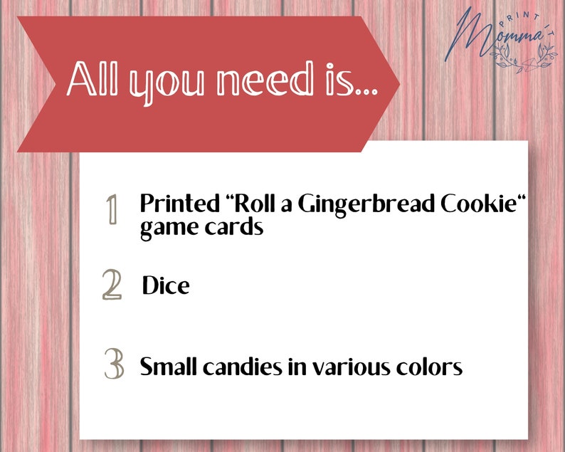 Roll a Gingerbread Cookie Game Printable | Christmas Gingerbread Man ...