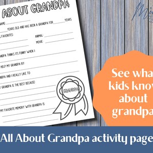 Father's Day Grandpa Activity Pages Printable | Father's Day Kids ...